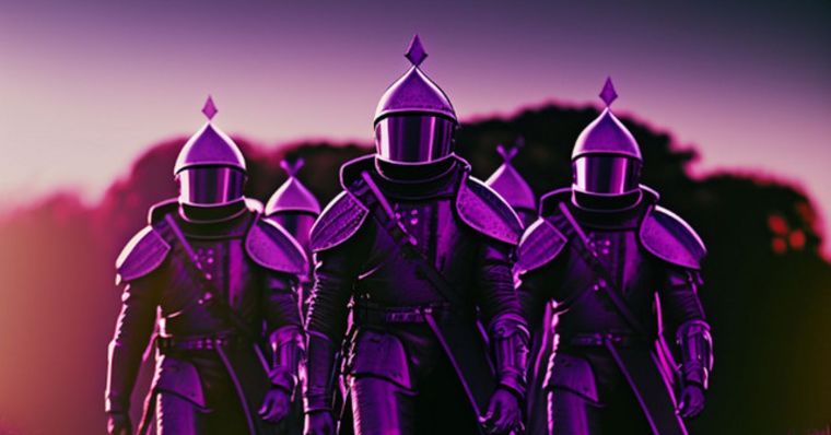 Cyan Attraction - Purple Knights