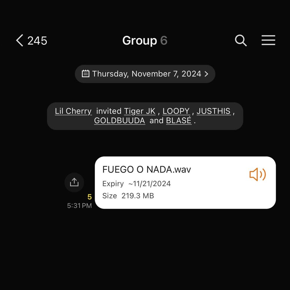 FUEGO O NADA (feat. BLASÉ, LOOPY, GOLDBUUDA, JUSTHIS & Tiger JK) by Lil Cherry