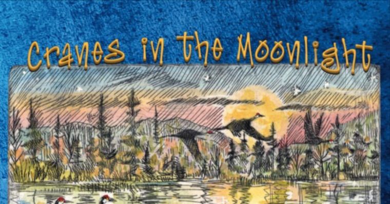 James Filkins - Cranes in the Moonlight